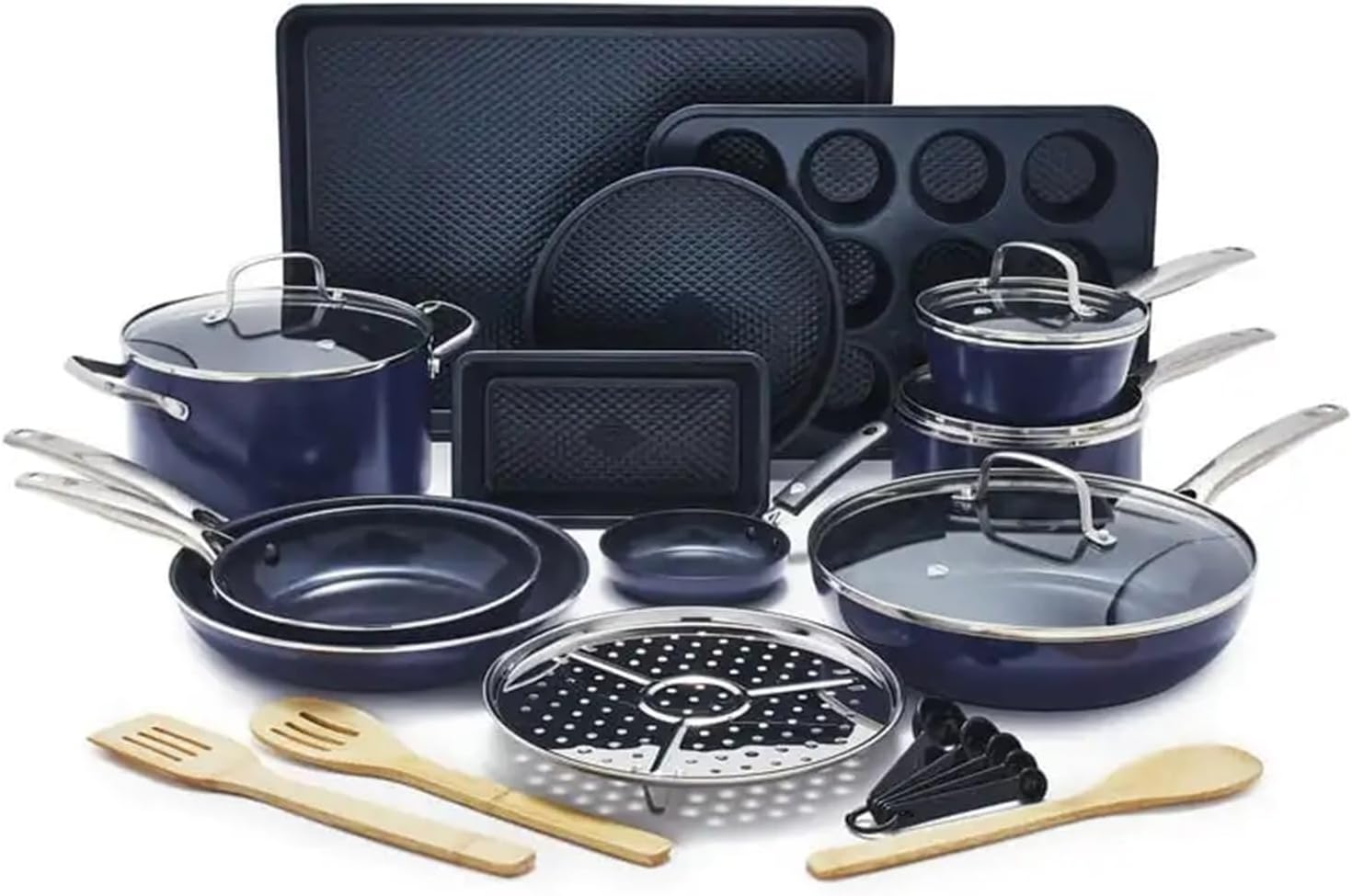 Amazon.com: BNJWJZS Cookware Set Champagne Cooking Pots Set Cookware ...