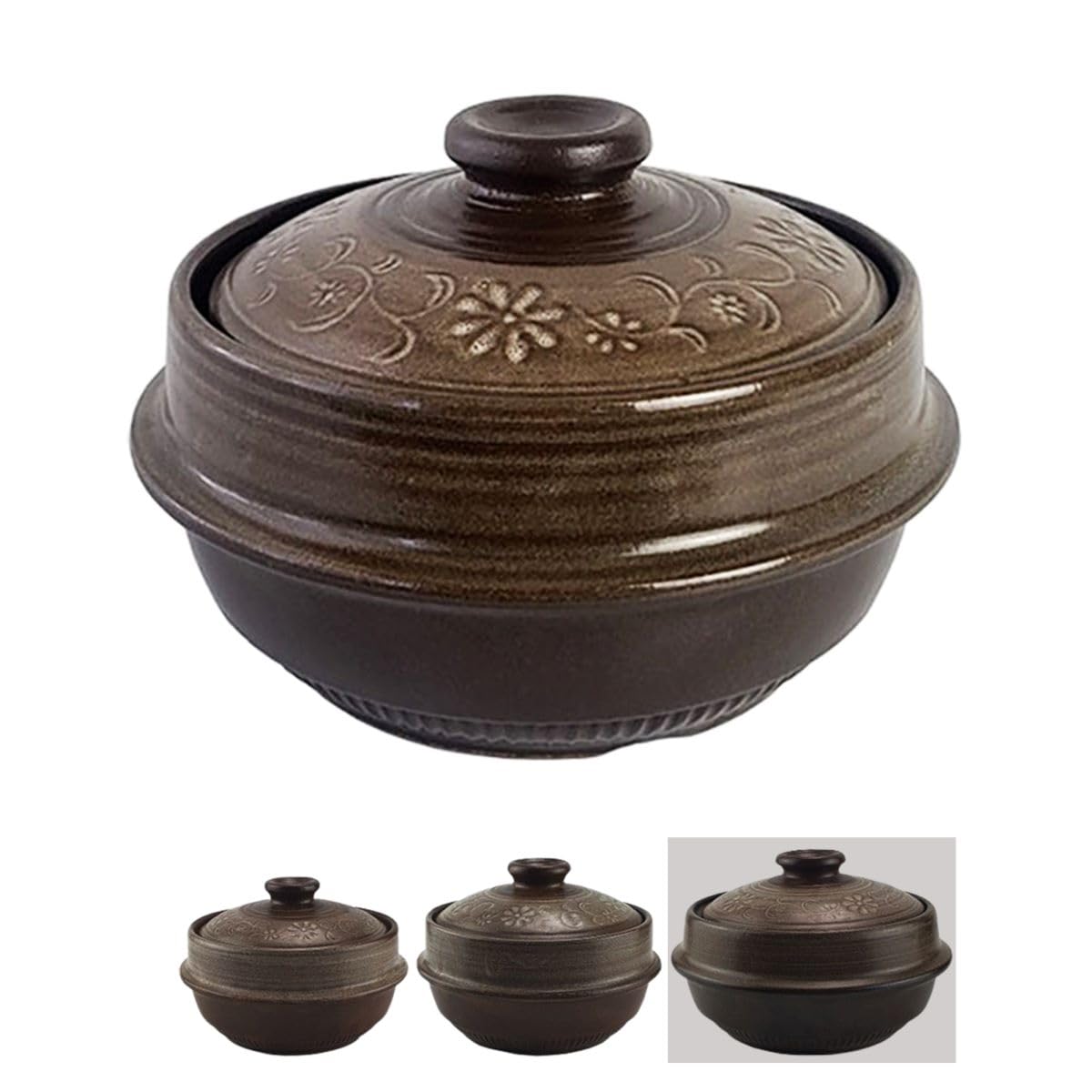 Amazon.com: BALWOO Korean Pot Mud Earthenware Ttukbaegi, Natural Mud ...