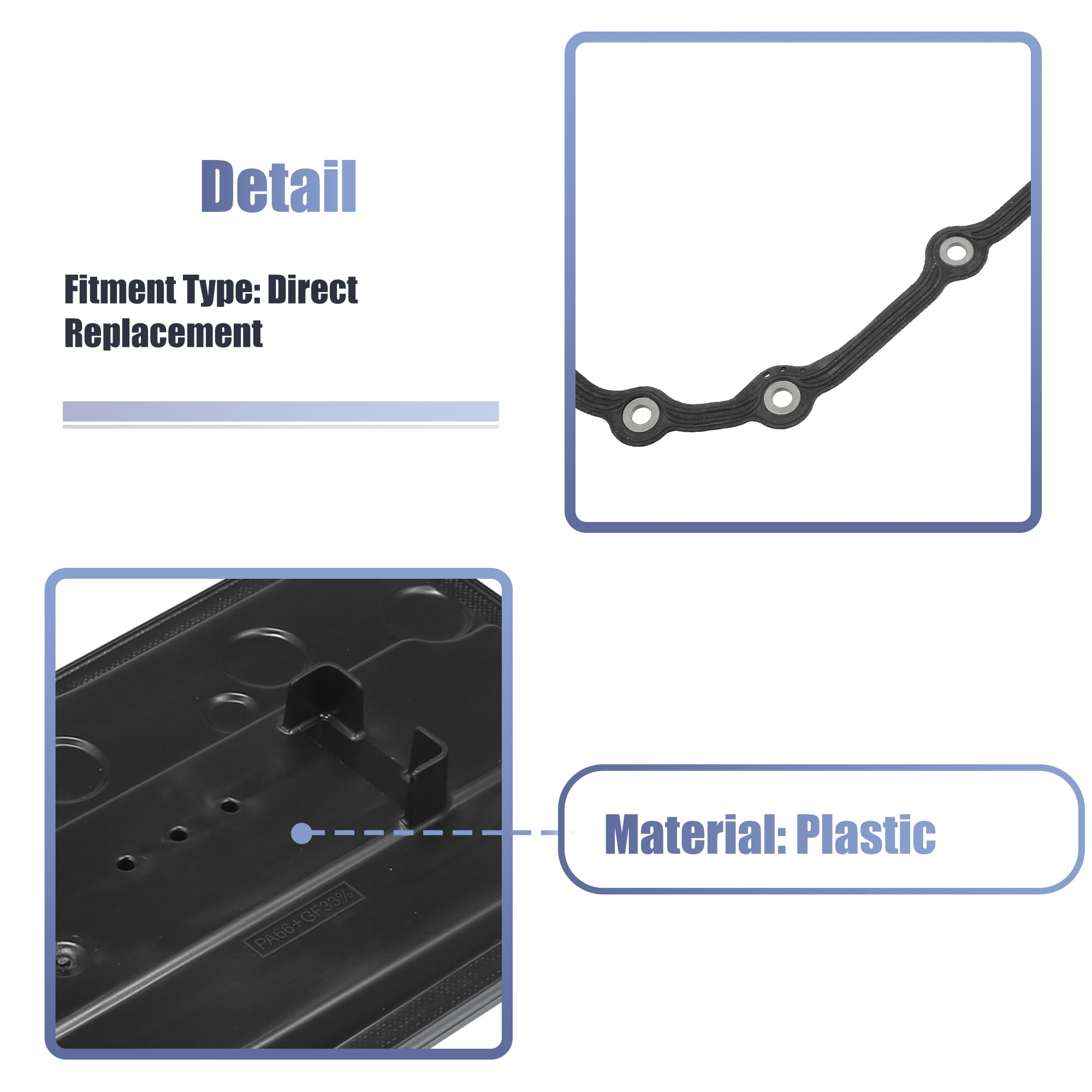 X AUTOHAUX 1 Set 24236933 24224781 Transmission Filter Oil Pan Gasket ...