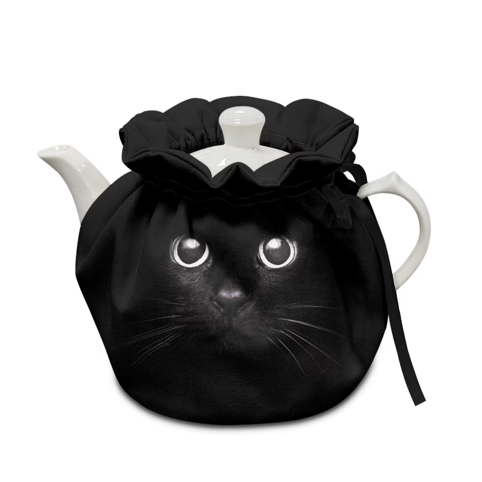 Poceacles Black Cat Print Tea Cosy for Teapot Tea Pot Dust Cover Keep ...