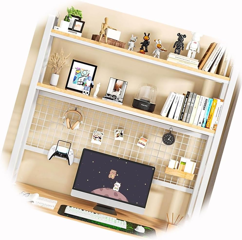 Amazon.com: KADEUX Wooden Desktop Shelf Multipurpose Countertop Hutch ...