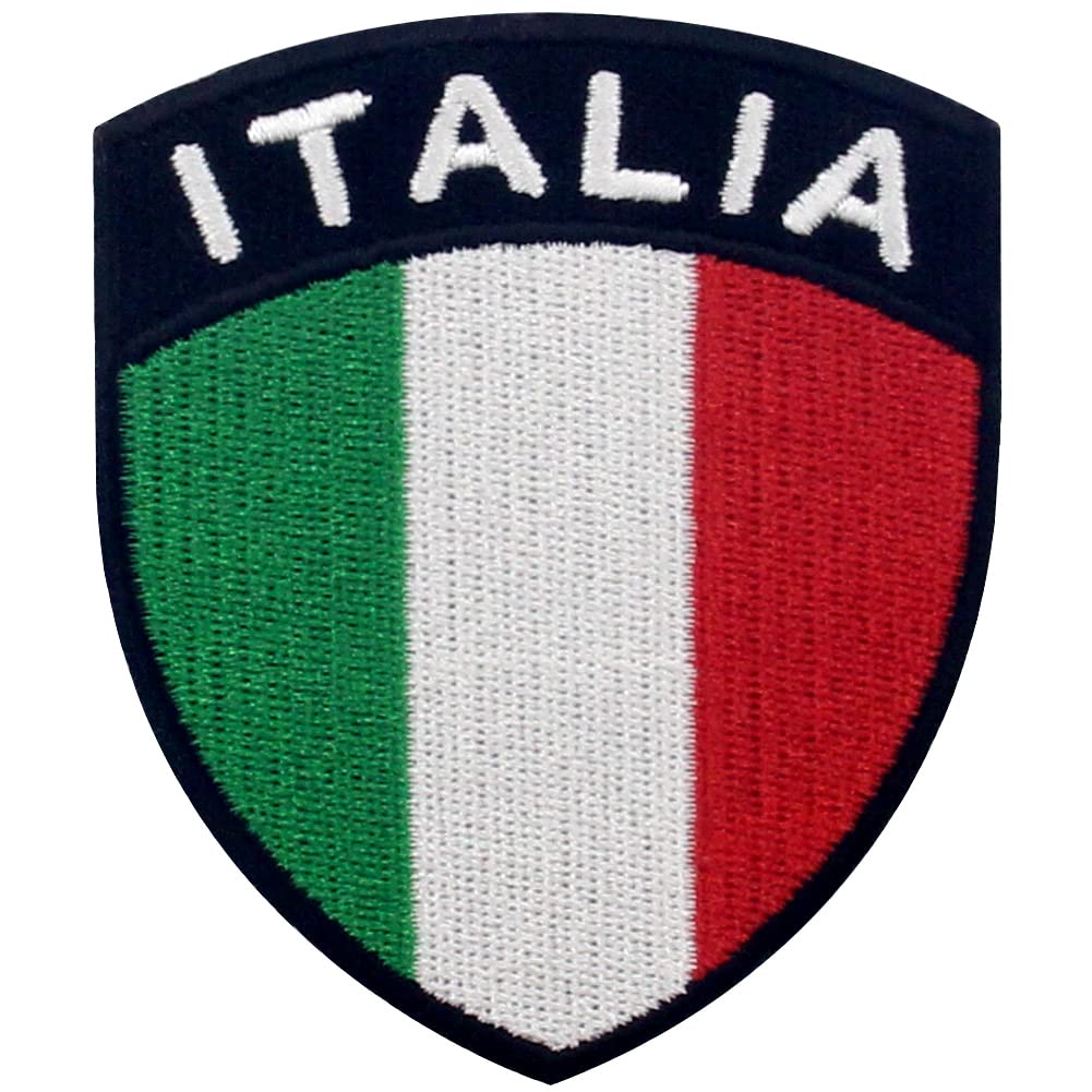 Amazon.com: EmbTao Italy Shield Flag Patch Embroidered Applique ...