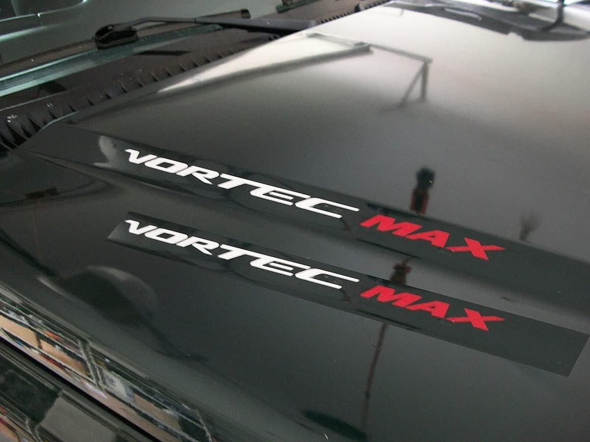Amazon.com: Set of 2 VORTEC MAX Hood Sticker Decals Emblem Compatible ...