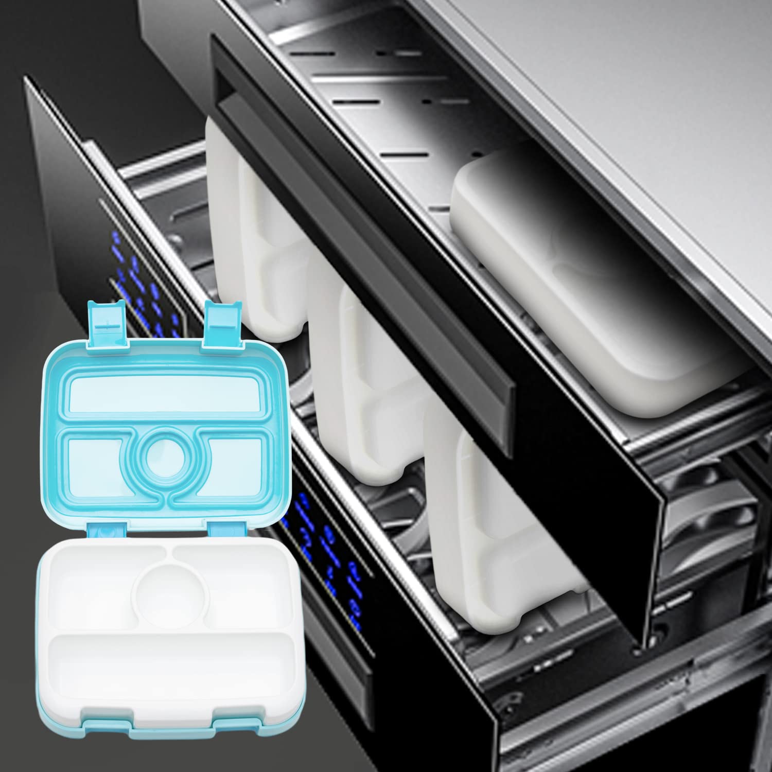 Bento Lunch Box Designed With Kid-friendly Latches for Kids Travel On ...