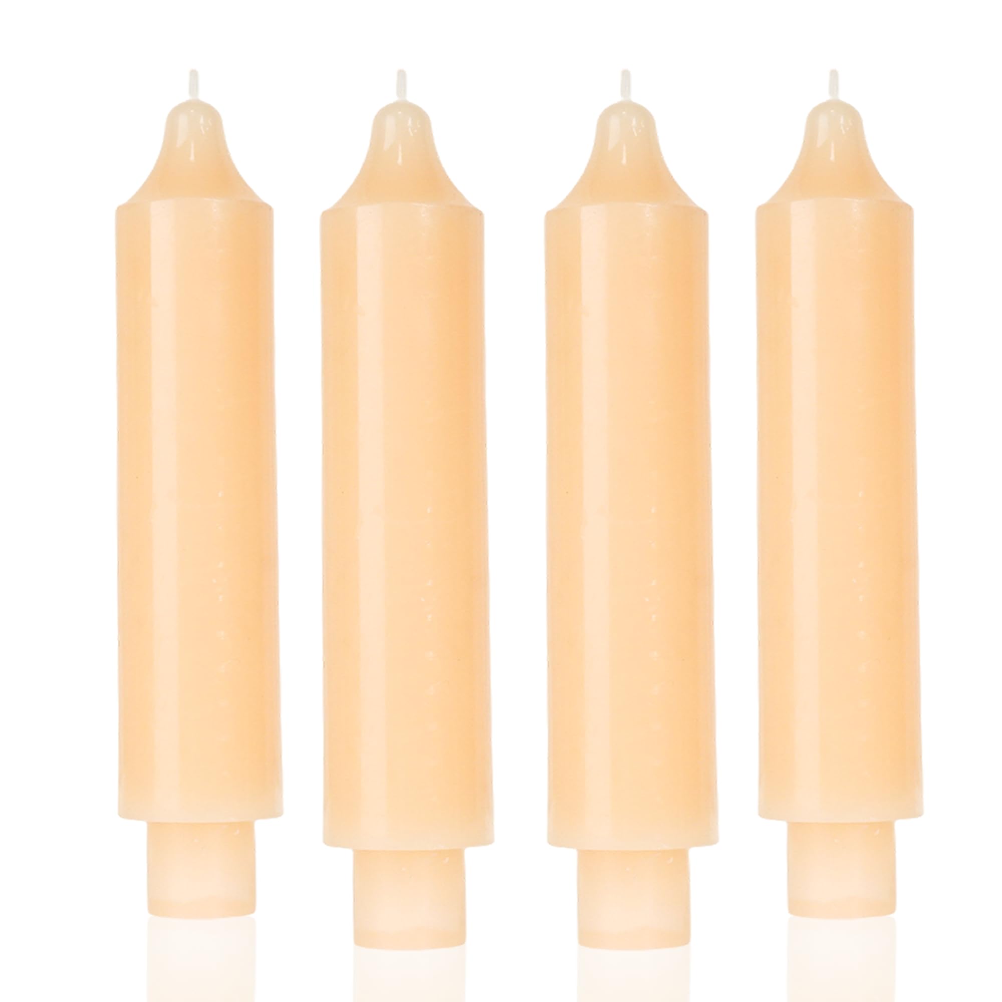 Amazon.com: MAITREYA Ivory Short Taper Candle Candlesticks Dripless ...