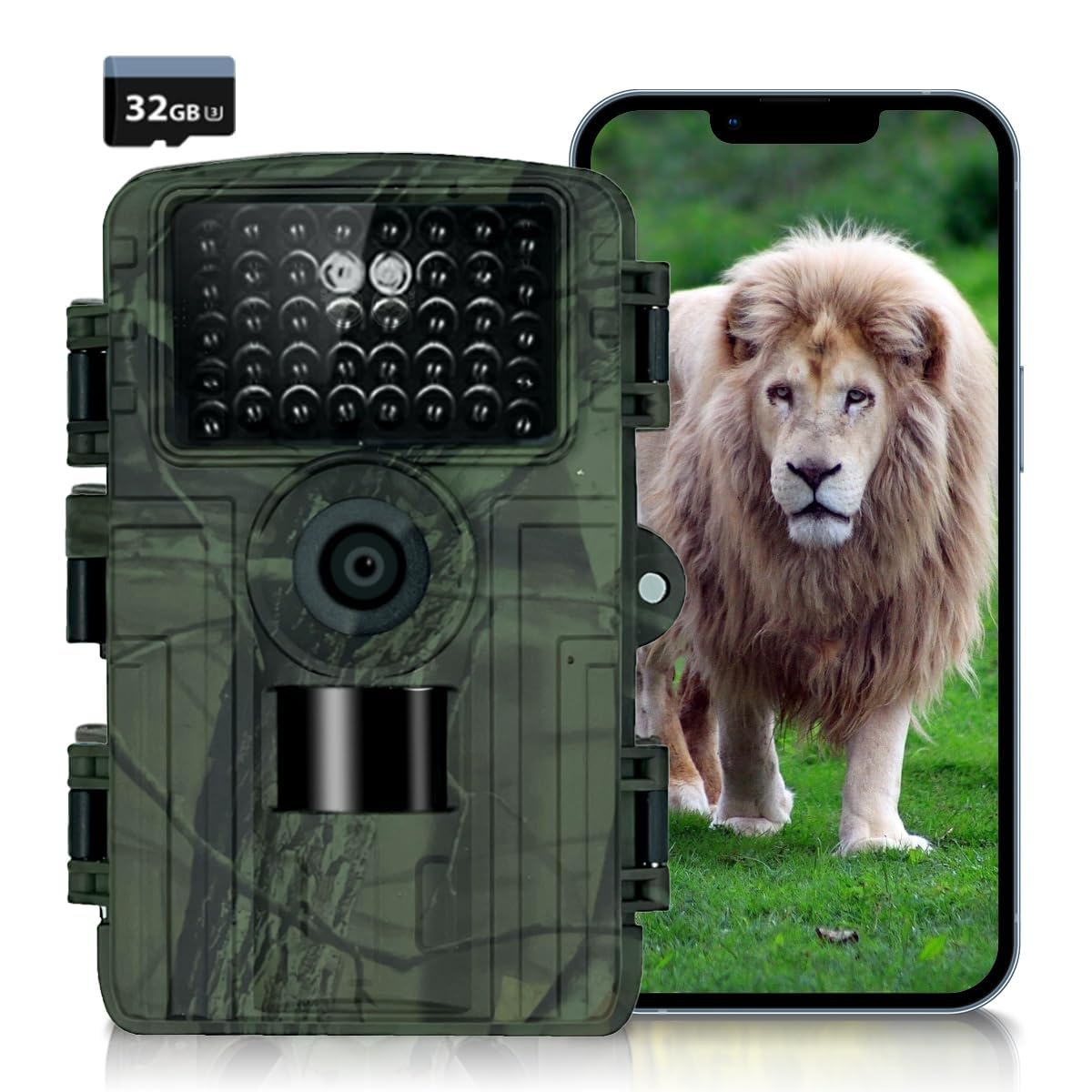 copap Wildlife Camera, 32MP HD Wildlife Camera with Motion Sensor ...
