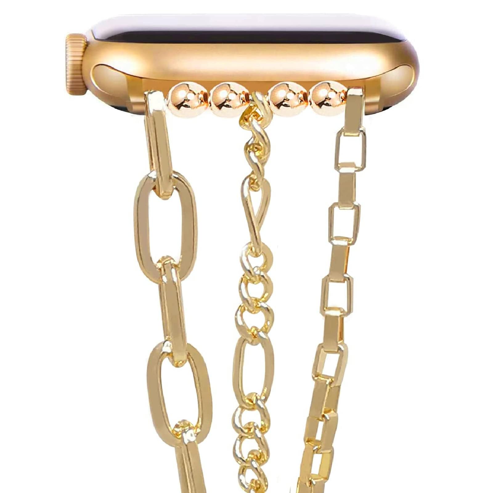 Amazon.com: MORWLAT Chain Bracelet Compatible for Apple Watch Band 42mm ...