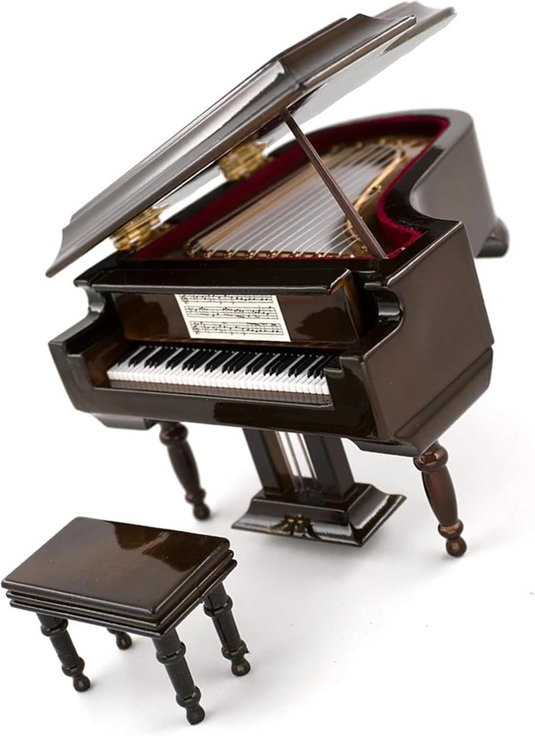 Amazon.com: Miniature Grand Piano Model with Stool Mini Musical ...