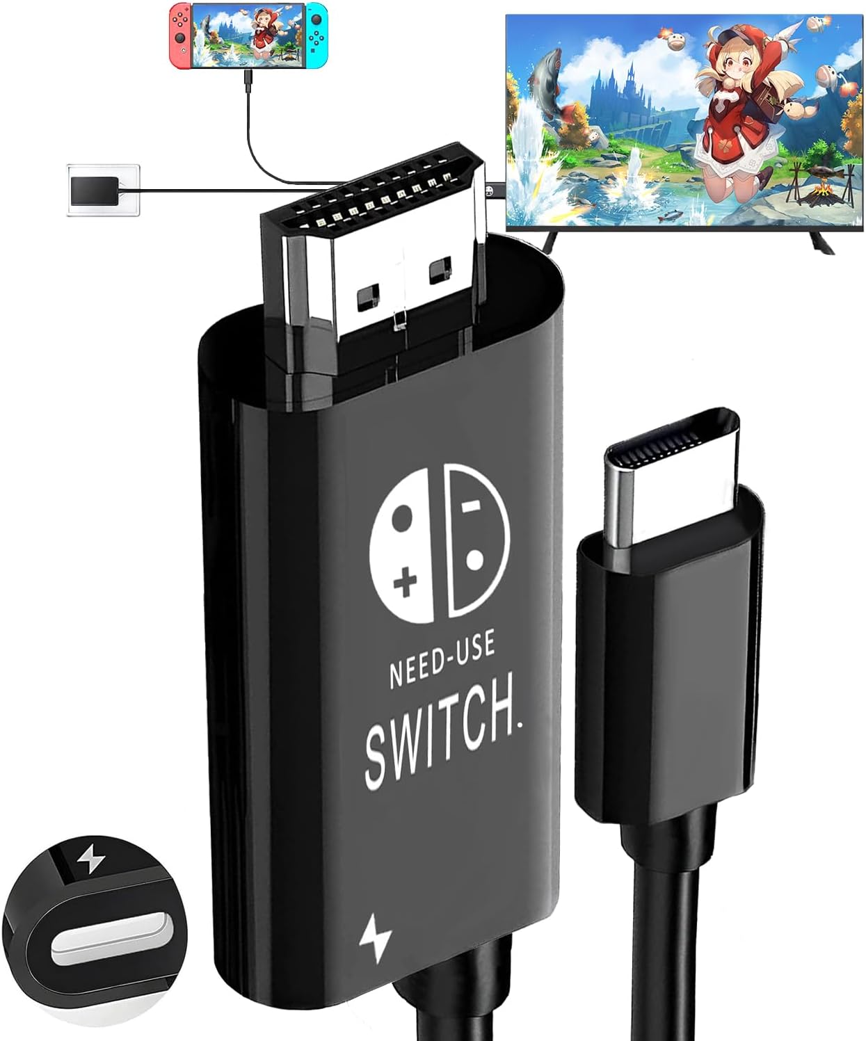 Amazon.co.jp: Switch ドック【最新型】 switch ドッグ 直接にTV出力 Switch交換ケーブル スイッチ ドック ...