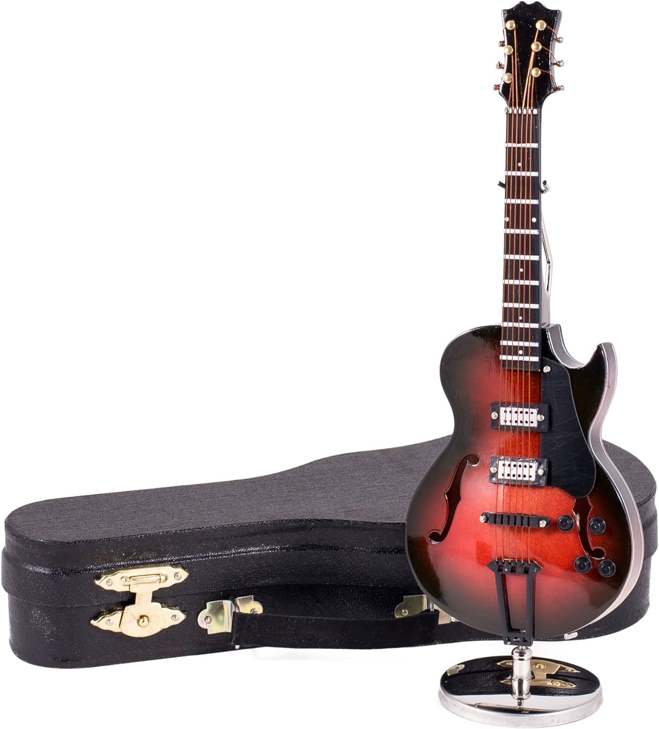Amazon.com - Brown Electric Guitar Music Instrument Miniature Replica ...