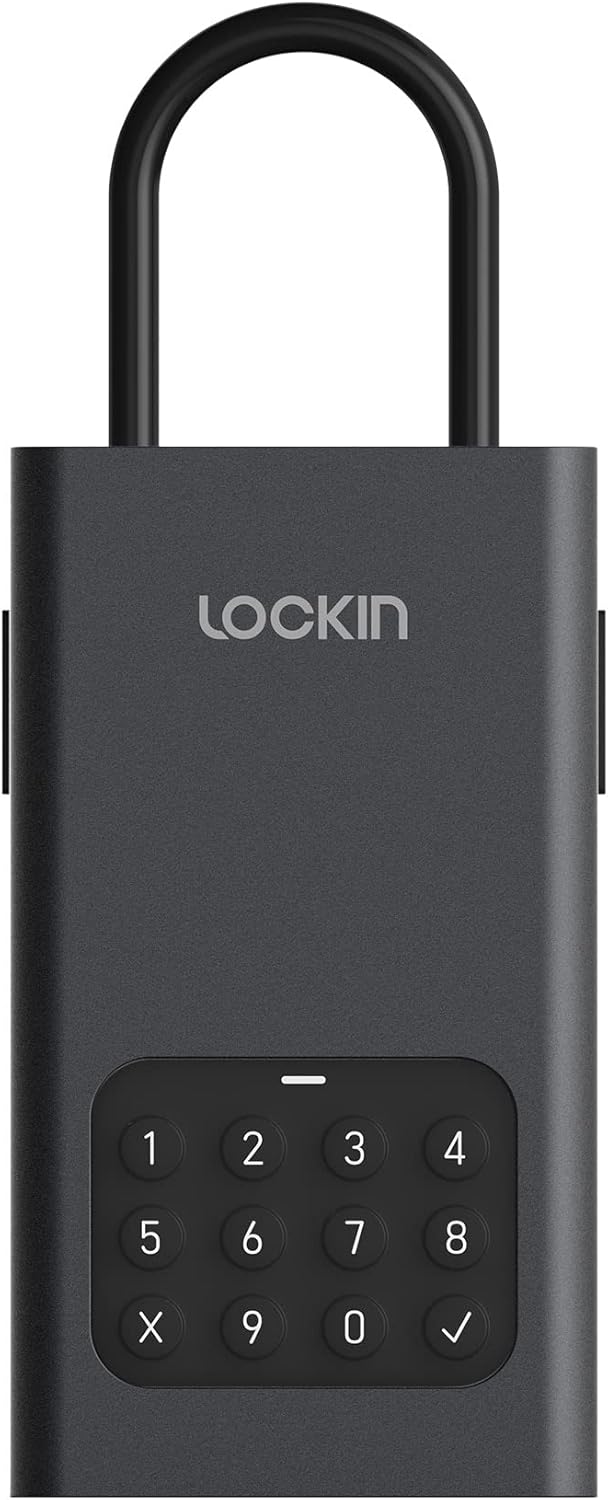 Lockin Lock Box Upgrade Wireless Smart Lockbox for House Key Outdoor ...
