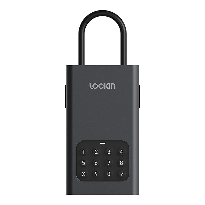 Lockin Lock Box Upgrade Wireless Smart Lockbox for House Key Outdoor ...
