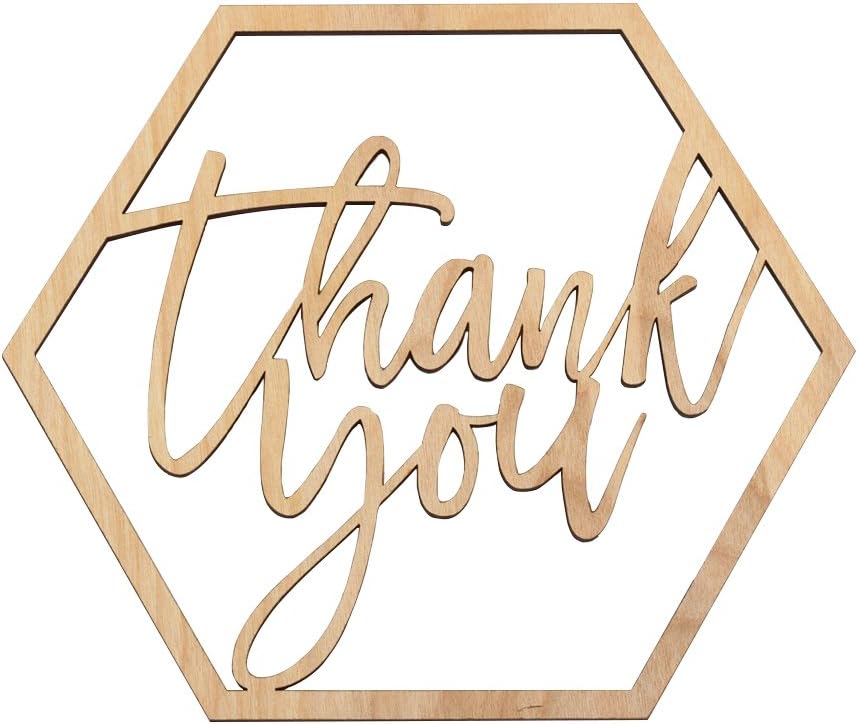 Amazon.com: Meijiafei Thank You - Beautiful Thank You Gift Sign 10"x5 ...
