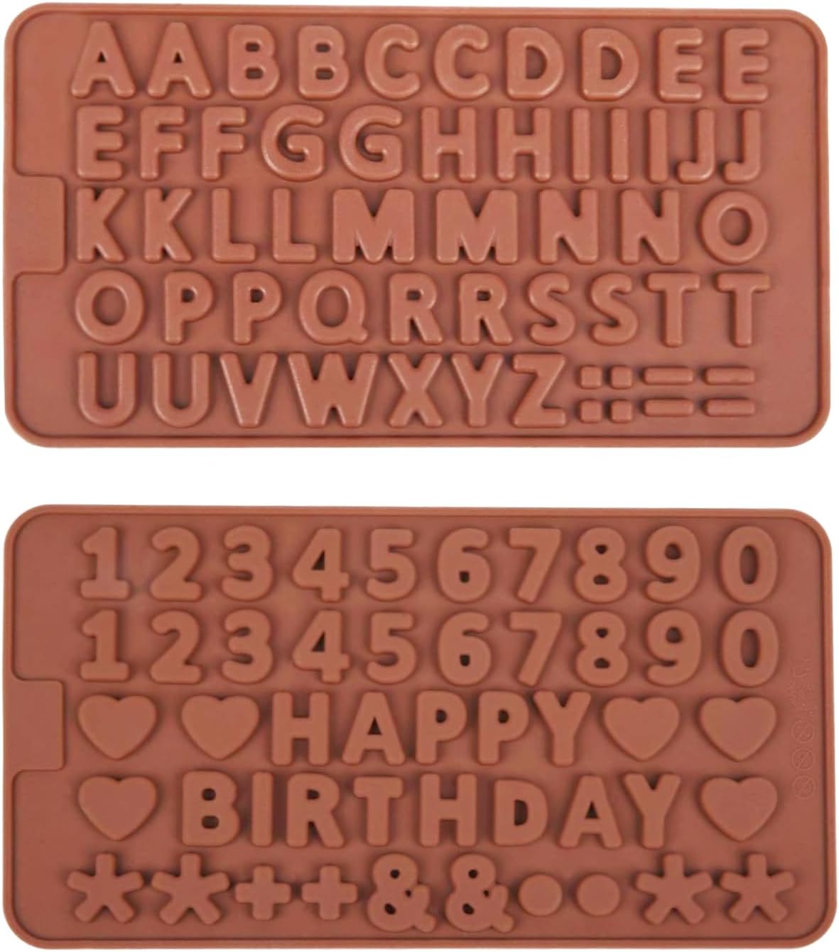 Amazon.com: Silicone letter mold, Letter Molds for Chocolate, Edible ...