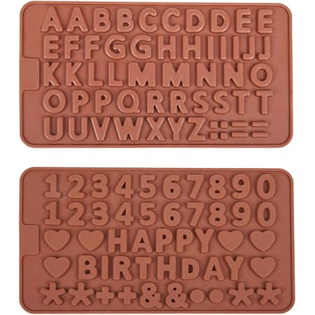 Amazon.com: Silicone letter mold, Letter Molds for Chocolate, Edible ...