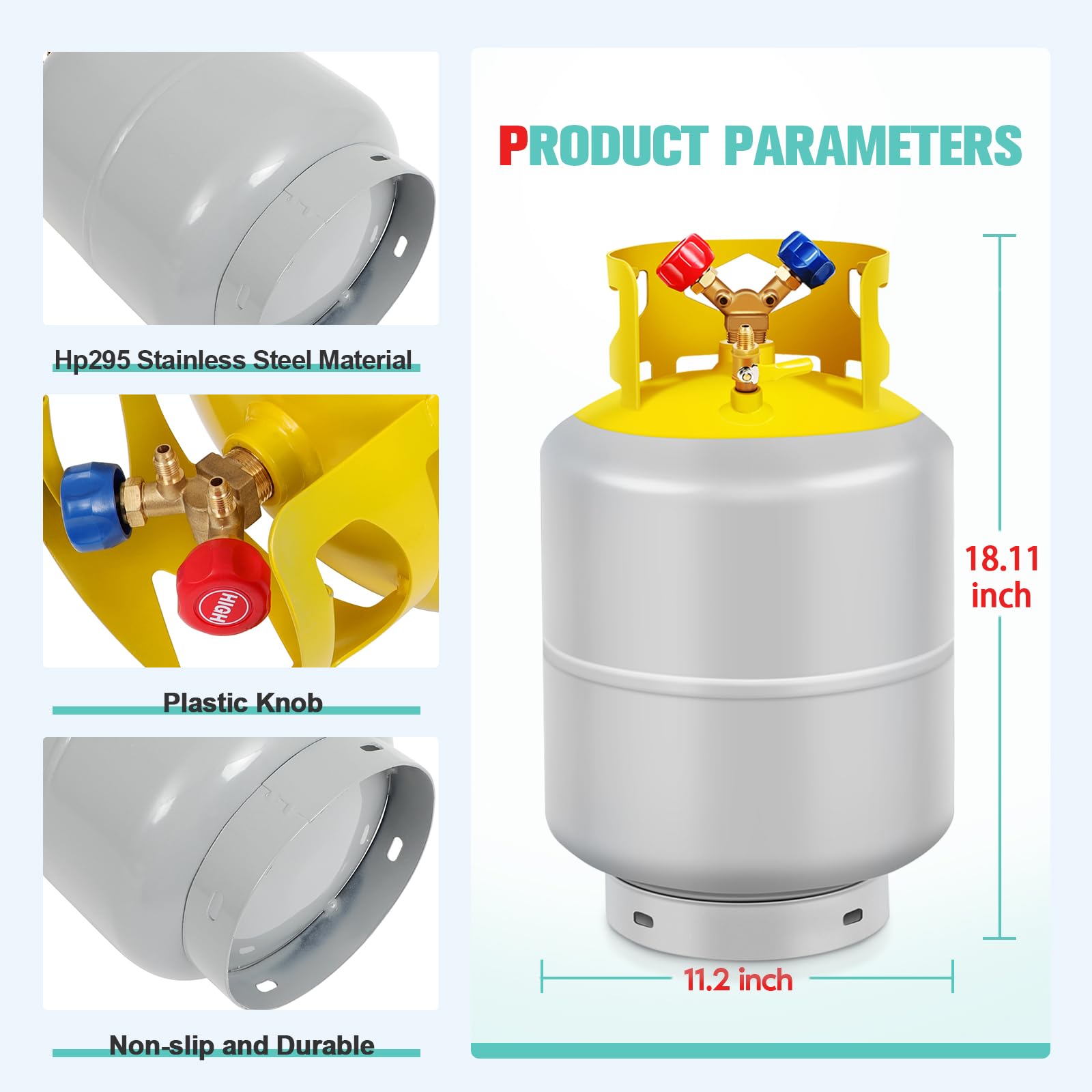 Snapklik.com : 50LB Refrigerant Recovery Tank For R12, R22, R134A ...