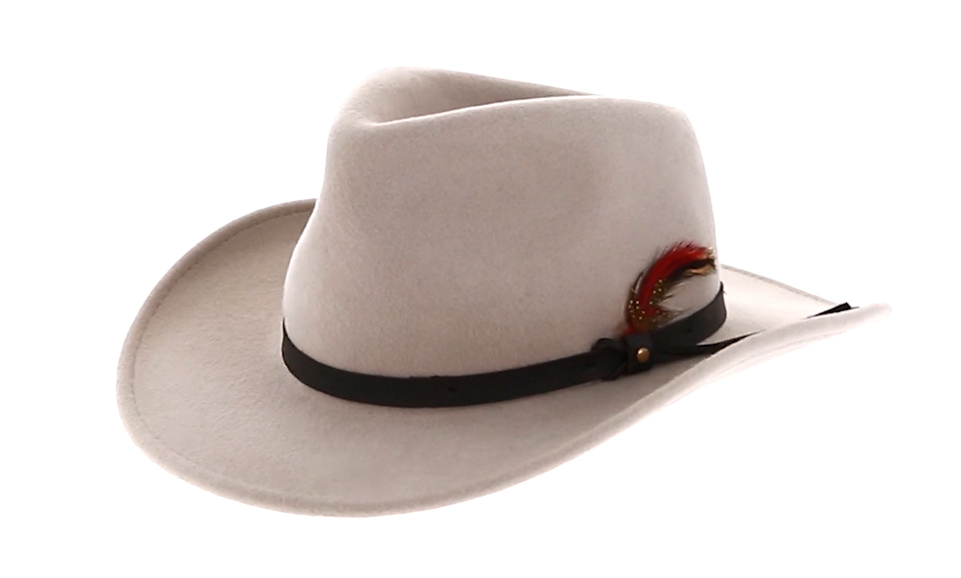 Watch Men＇s Outback Wool Cowboy Hat Montana Putty Silver Belly ...