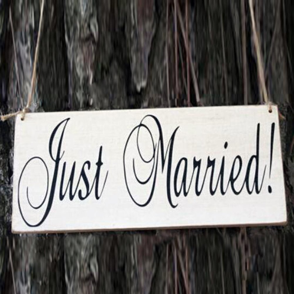 Just Married Wood Sign