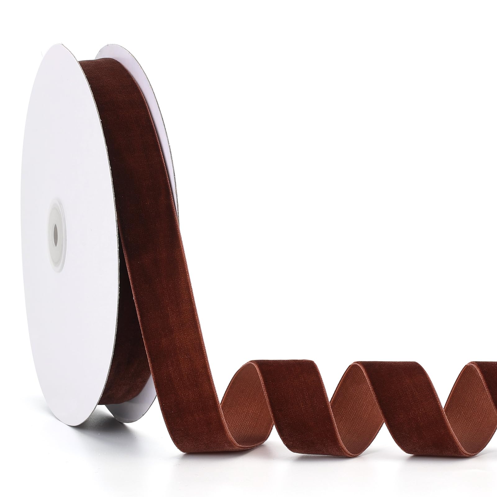 Amazon.com: Jeuhoue Velvet Ribbon Coffee,1 Inch x 20Yd,Perfect for ...