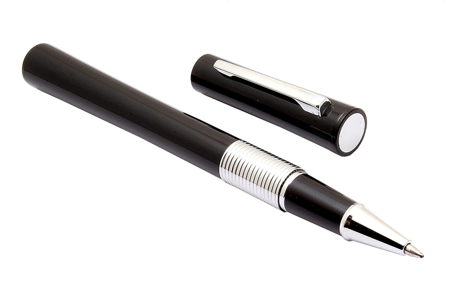 Ledos 15 Expert Thinner Body Shine Black Metal Roller Ball Pen Black ...