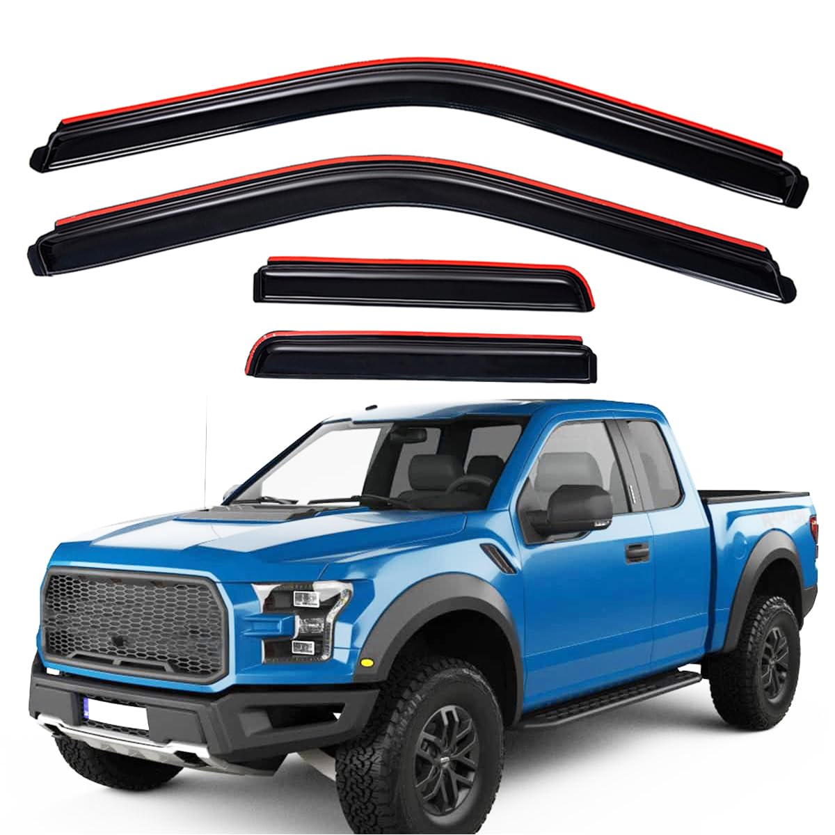 Amazon.com: Lightronic WV194974 in-Channel Side Window Deflectors ...