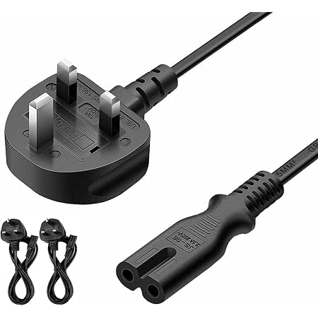 FSKE 3 Meters Power Cable Figure 8 Power Lead IEC C7 UK Plug Power Cord ...