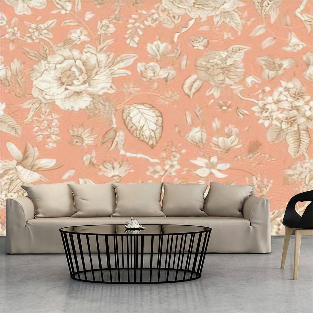 Coral Colored Flowers Wallpaper