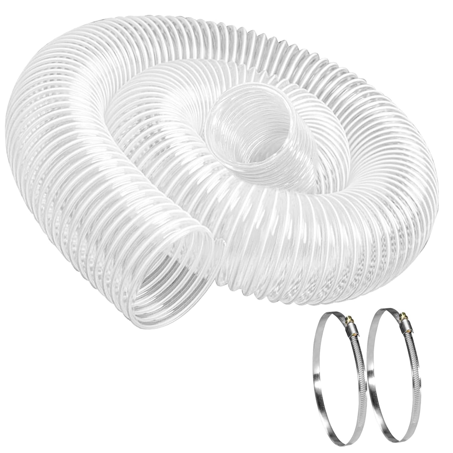 Roczential 2 1/2" x 5' PVC Dust Collection Hose, Flexible Heavy PVC ...