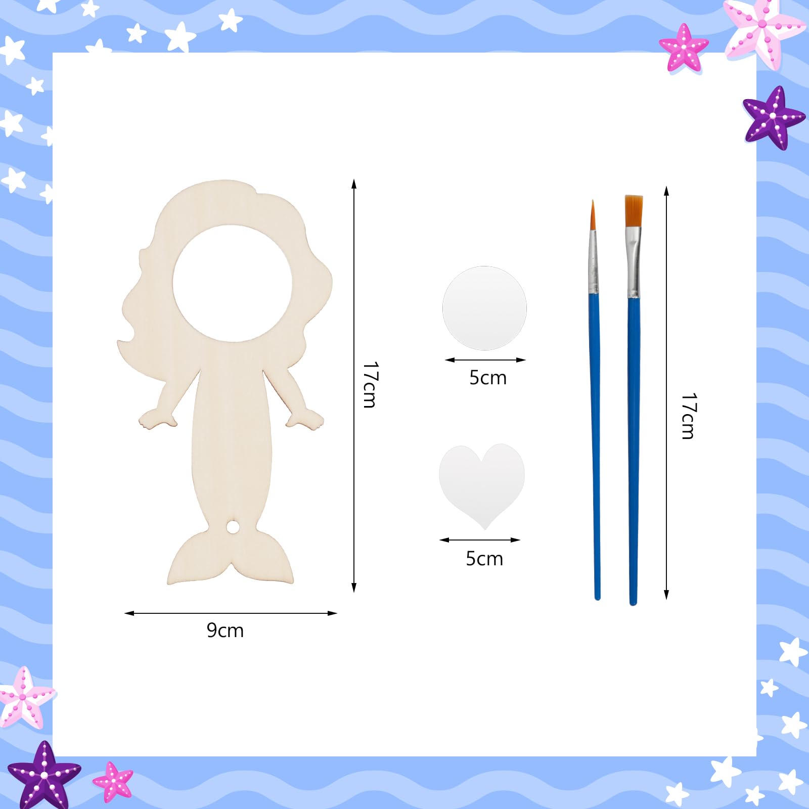 Snapklik.com : 12 Pack Wooden Mirror Craft For Kids Make You Own ...