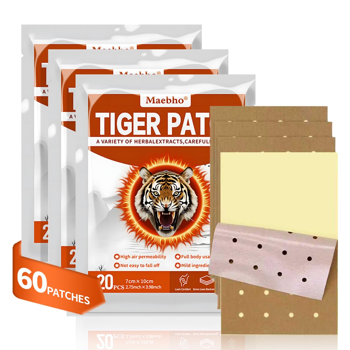 Snapklik.com : 60PCS Chinese Tiger Patches,Tiger Back Patch, Ultra ...