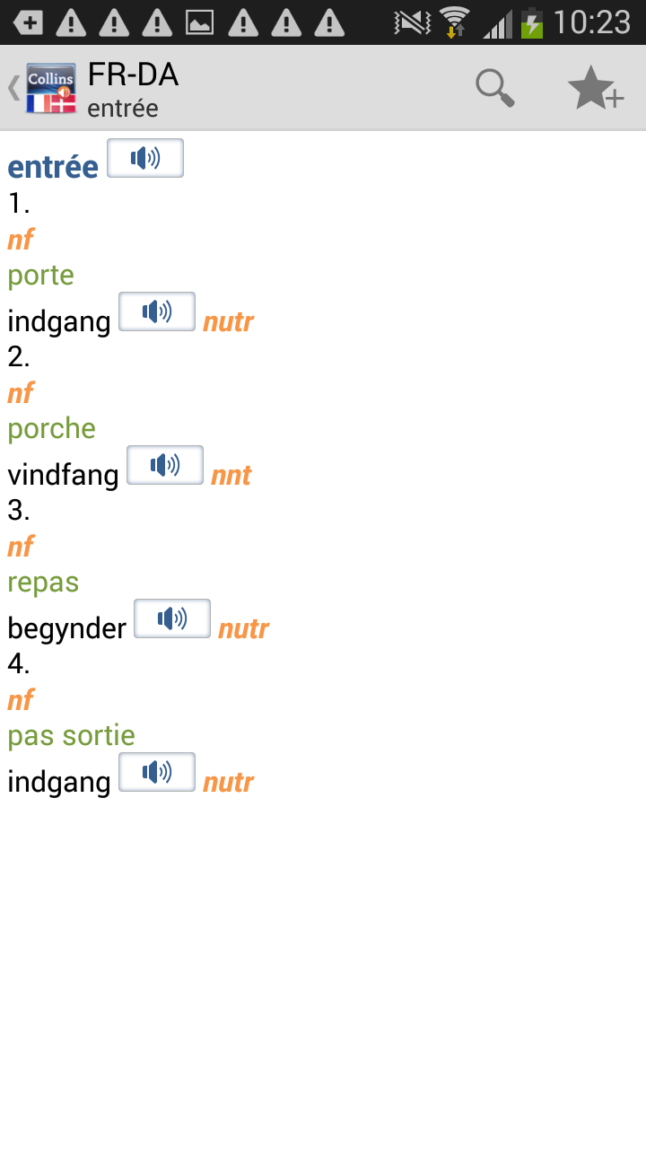 Audio Collins Mini Gem French-Danish & Danish-French Dictionary - App ...