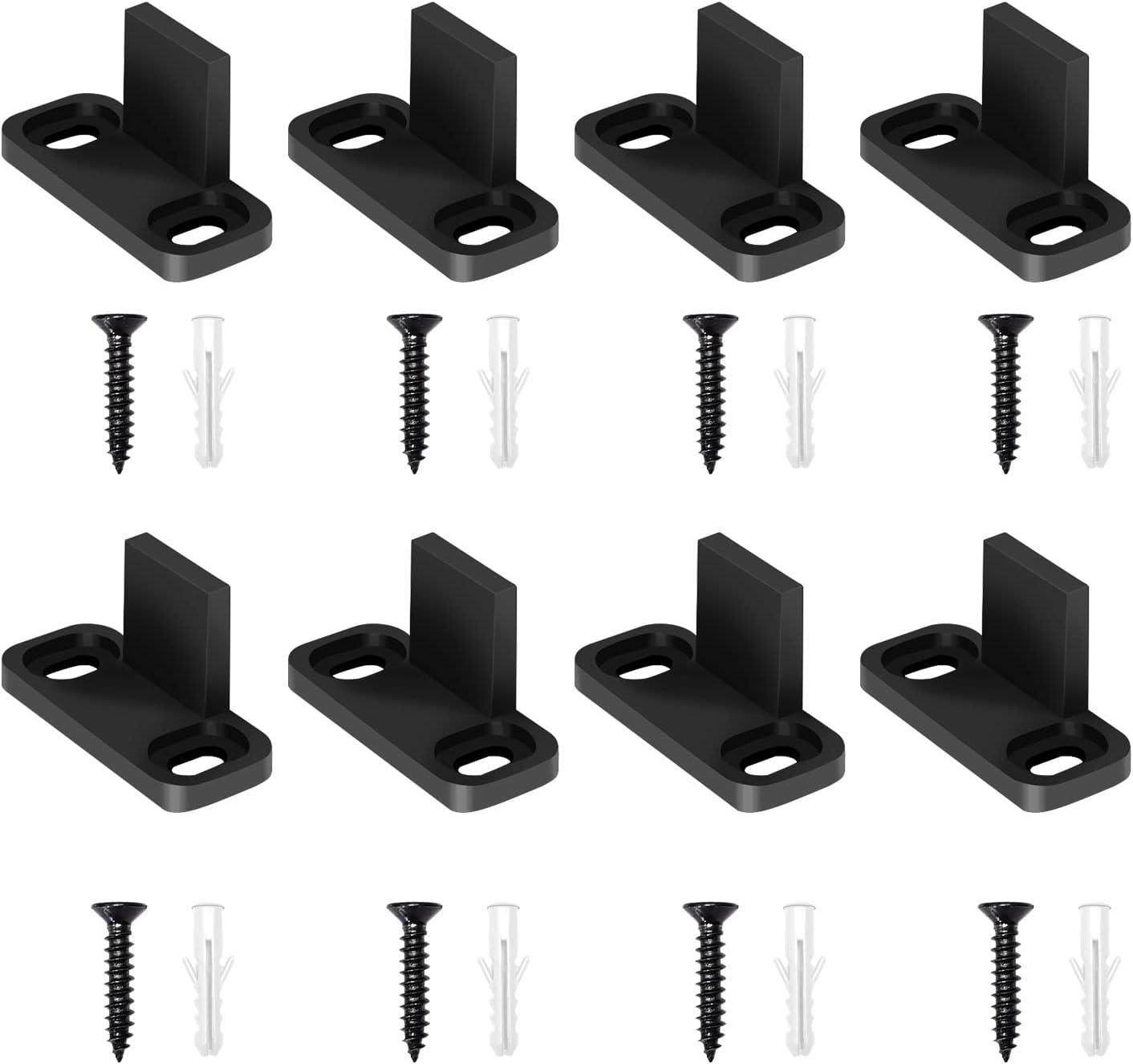 4 Set Door Stopper Black Sliding Door Sliding Door Pocket Door Hardware ...