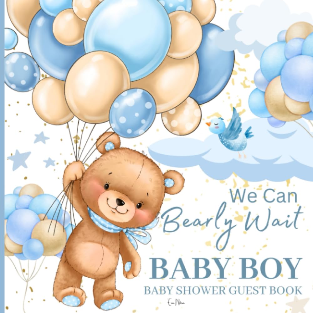 Bear Baby Shower Clip Art Newborn Baby Boy Clipart Set.Little Bear,air