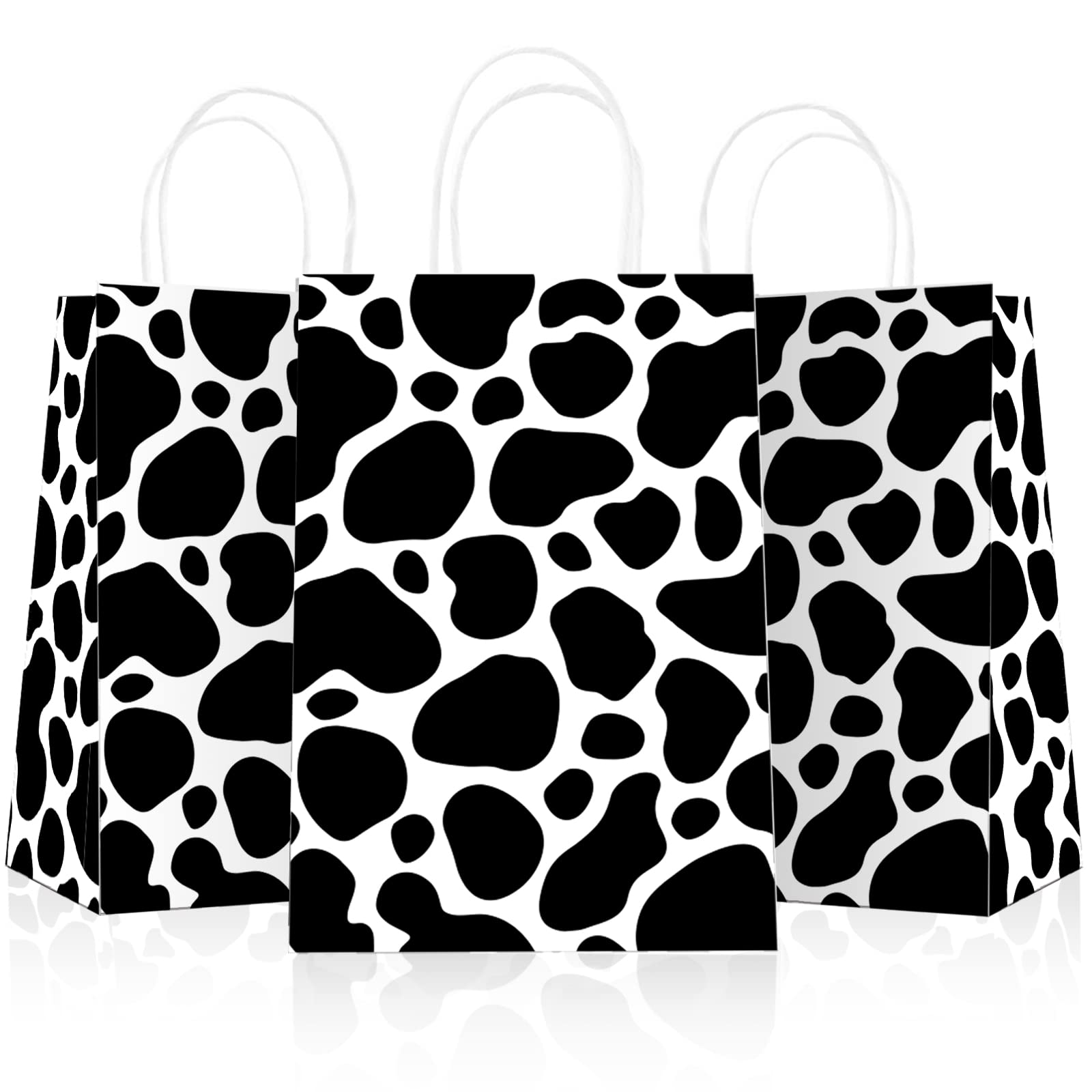Cute Cow Party Goodies Bags Kraft Paper Gifts Bags with handle 24 Pack ...