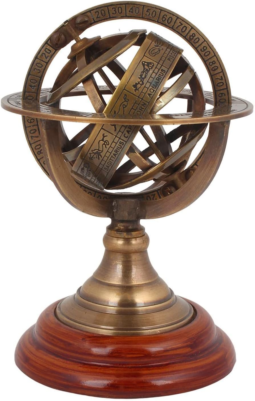 Amazon.com: Karv Instruments Antique Brass 6" Decorative Armillary ...
