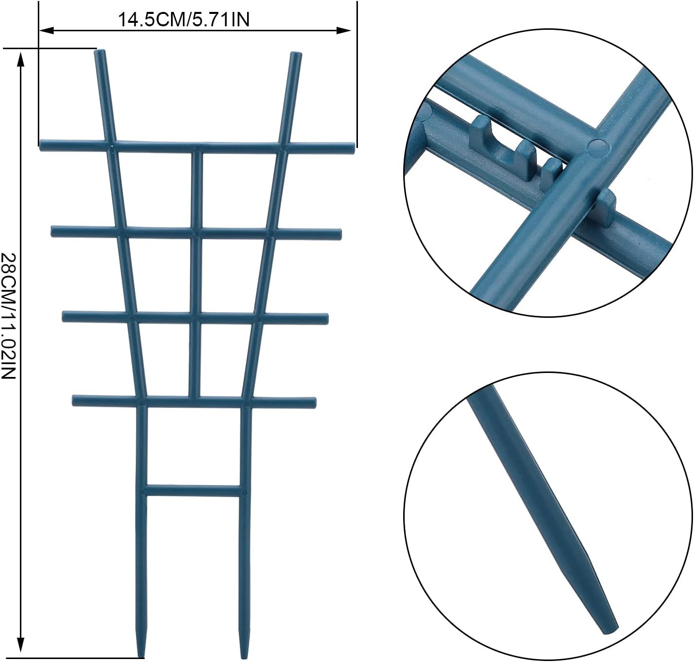 Curroxer DIY Garden Plant Support, 2 Pack Plastic Plant Trellis ...
