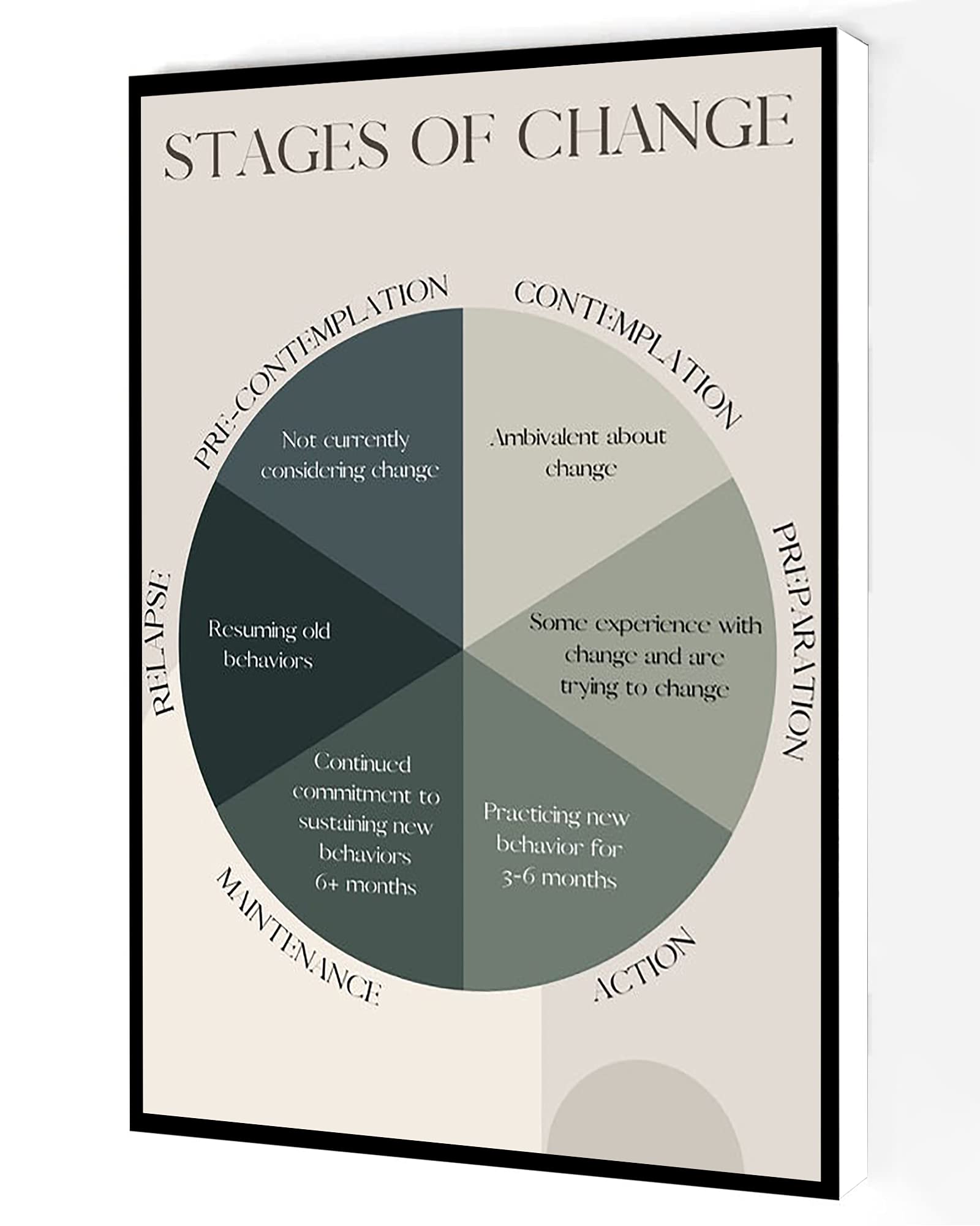 Amazon.com: Stages Of Change Canvas Wall Art,Mental Health Poster ...