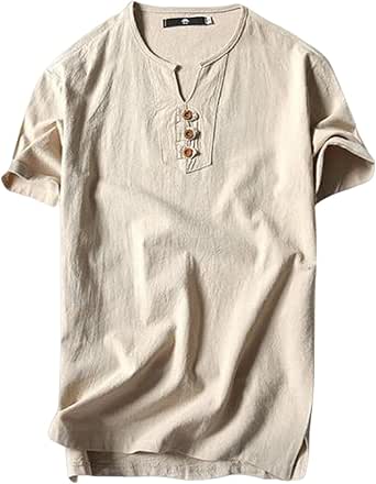 COTCLO T-shirt Uomo Uomo T Shirt Plus Size 5Xl 6Xl 8Xl 9Xl Large Oversize T Shirt Lino Manica ...