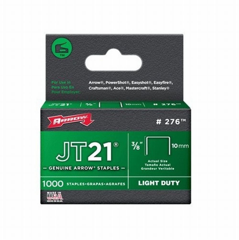 Amazon.com: Arrow 276 JT21 3/8-Inch / 10mm Staples, 1000 Staples, Pack ...