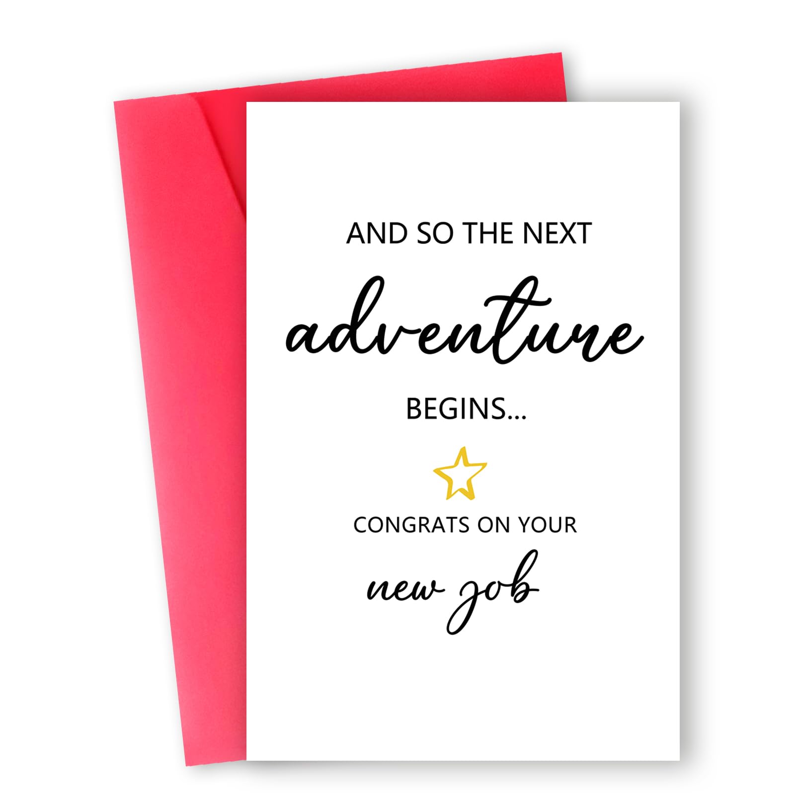 Amazon.com : ATTLVV Funny New Job Card for Women Men, Happy New Job ...