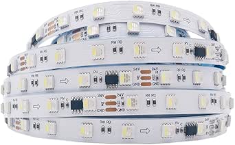 Amazon.com: Cleiscry 5m 24V TM1814 RGBW LED Strip SMD 5050 Chip 4 in 1 ...