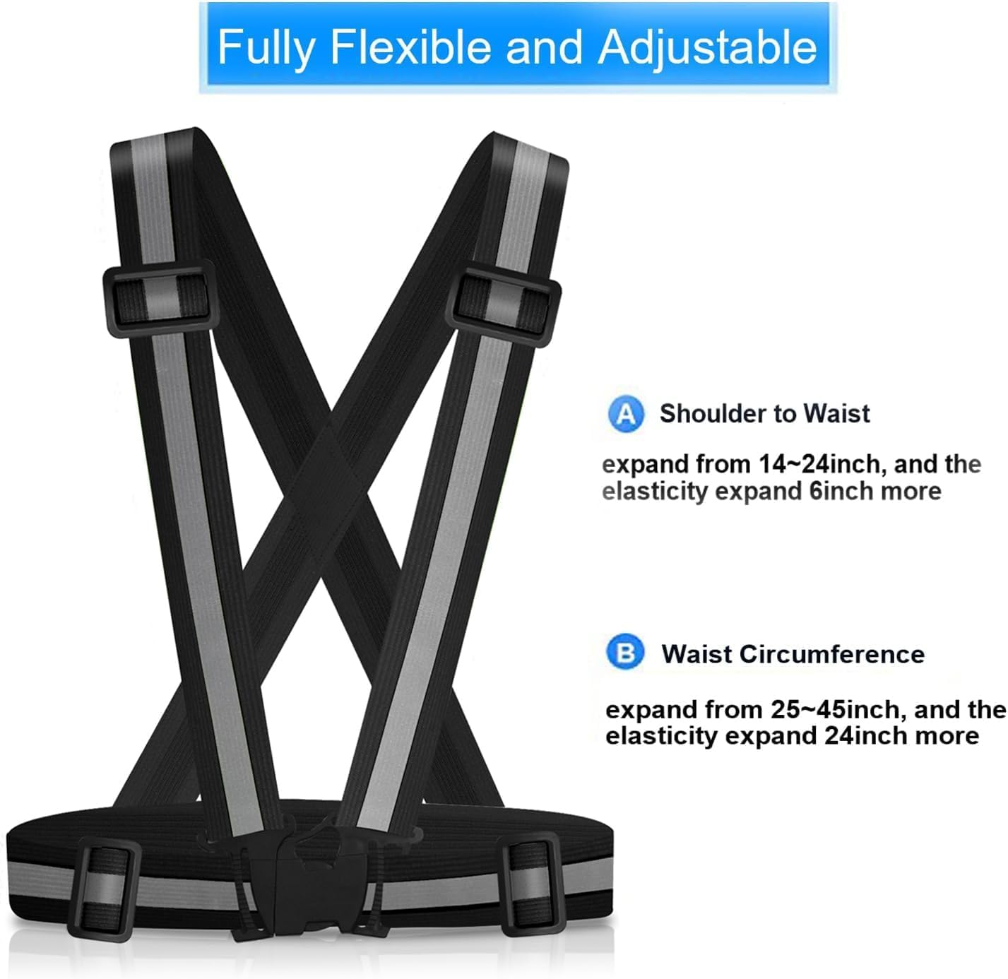 Snapklik.com : SAWNZC Reflective Vest Running Vest 2Pack, High Visible ...