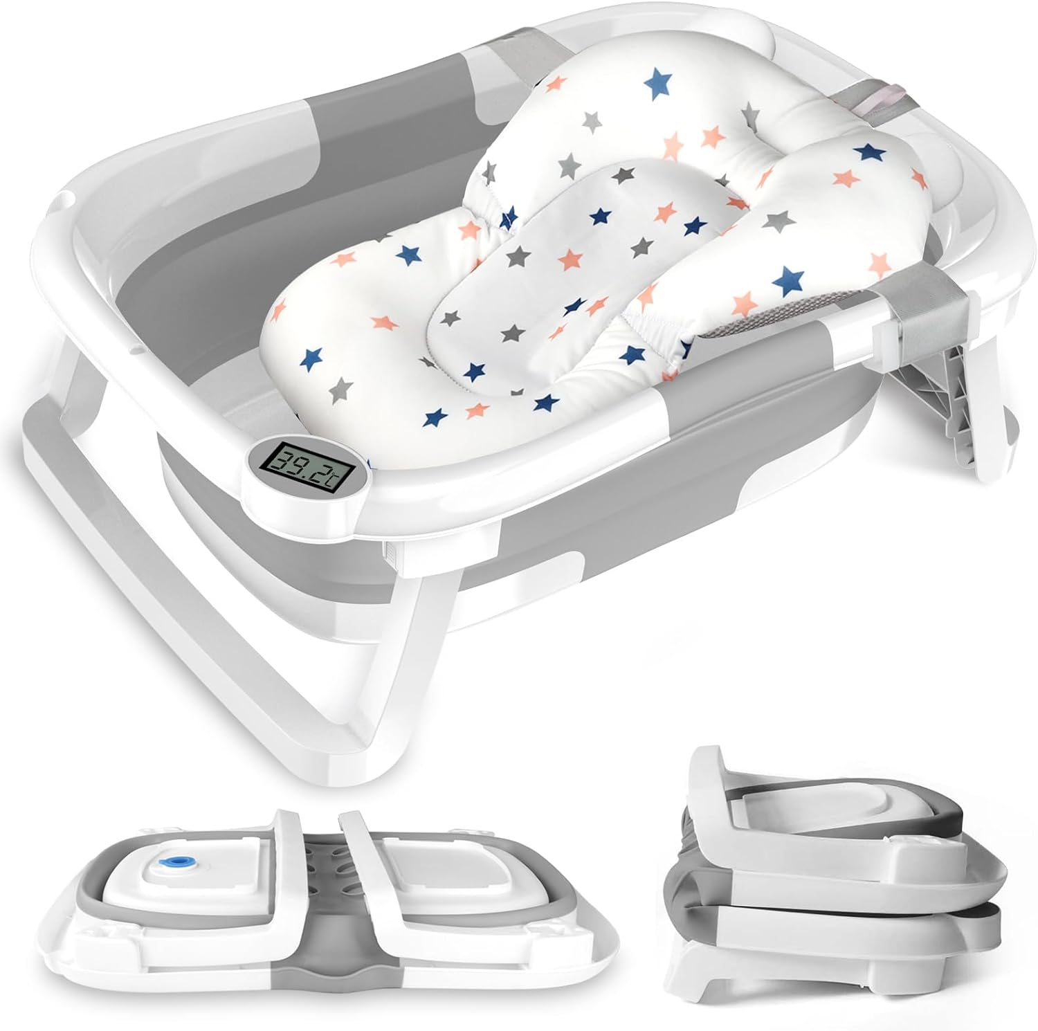 Baby Bath Tub Foldable Tub, MSSAYA Collapsible Baby Essentials for ...