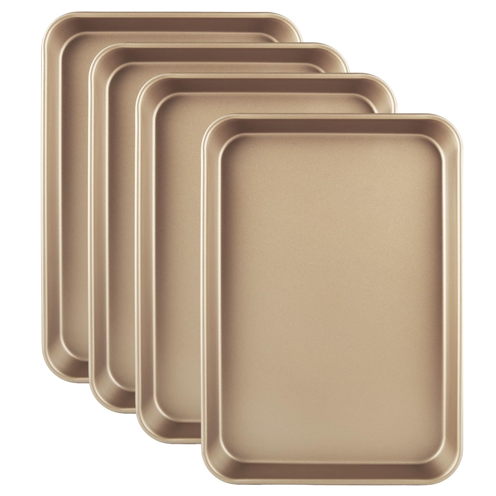 Amazon.com: Acrux7 4 Pack Quarter Sheet Pan, 9x13 Carbon Steel Baking ...