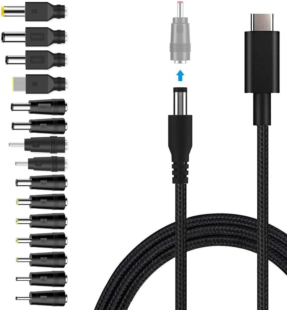 GTGUGR USB C to DC Charger Cable 100W USB Universal Laptop DC Power ...