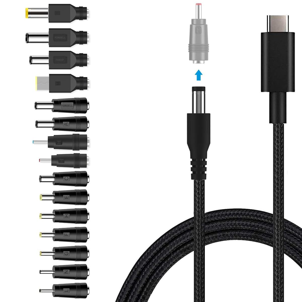 GTGUGR USB C to DC Charger Cable 100W USB Universal Laptop DC Power ...