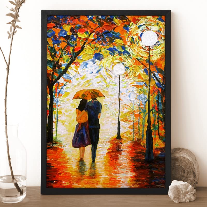 Couple Walking In The Rain Painting