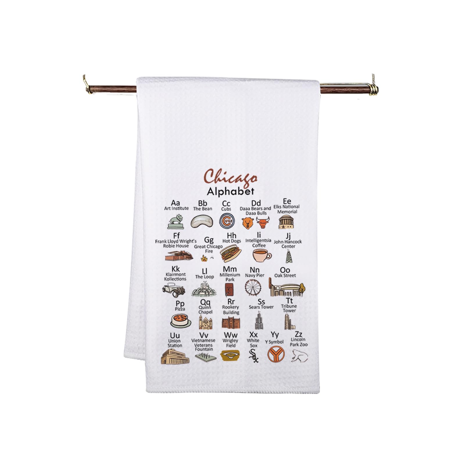 Amazon.com: MNIGIU Chicago Kitchen Towels Chicago Kitchen Gifts Chicago ...
