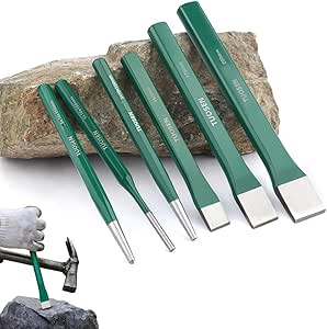 6Pcs Punch and Chisel Set,Professional Chrome Vanadium Steel Chisel ...