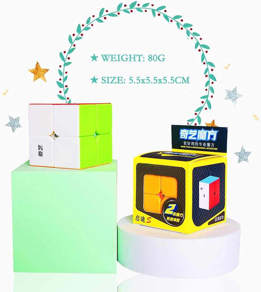 TOYESS Speed Cube 2×2 Stickerless, Smooth Magic Cube 2x2x2 ...